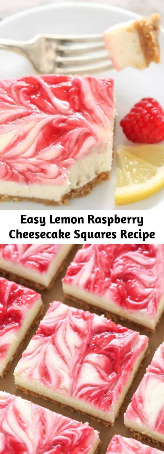 Easy Lemon Raspberry Cheesecake Squares Recipe – Mom Secret Ingrediets