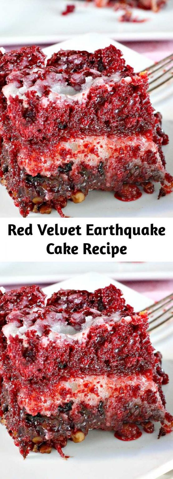 Easy Red Velvet Earthquake Cake Recipe - Mom Secret Ingrediets