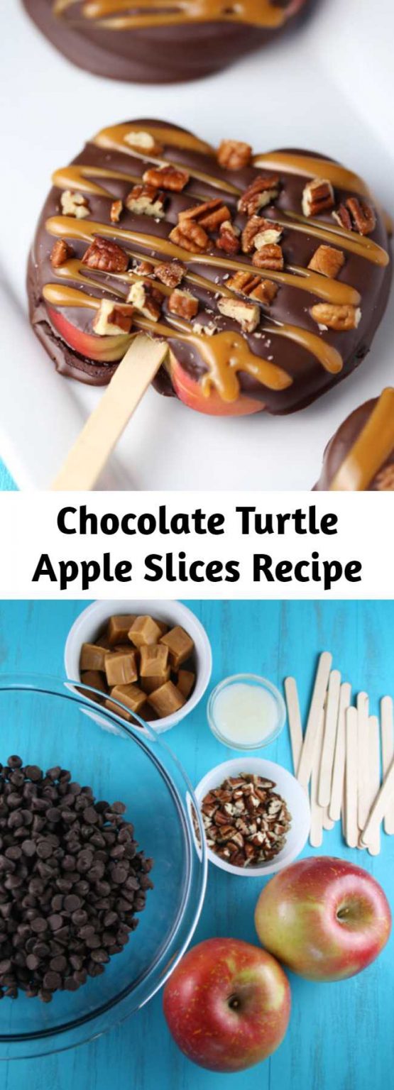 Easy Chocolate Turtle Apple Slices Recipe - Mom Secret Ingrediets