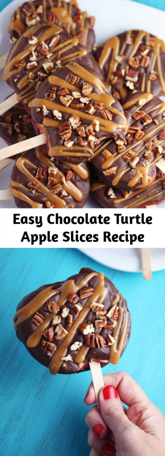 Easy Chocolate Turtle Apple Slices Recipe - Mom Secret Ingrediets
