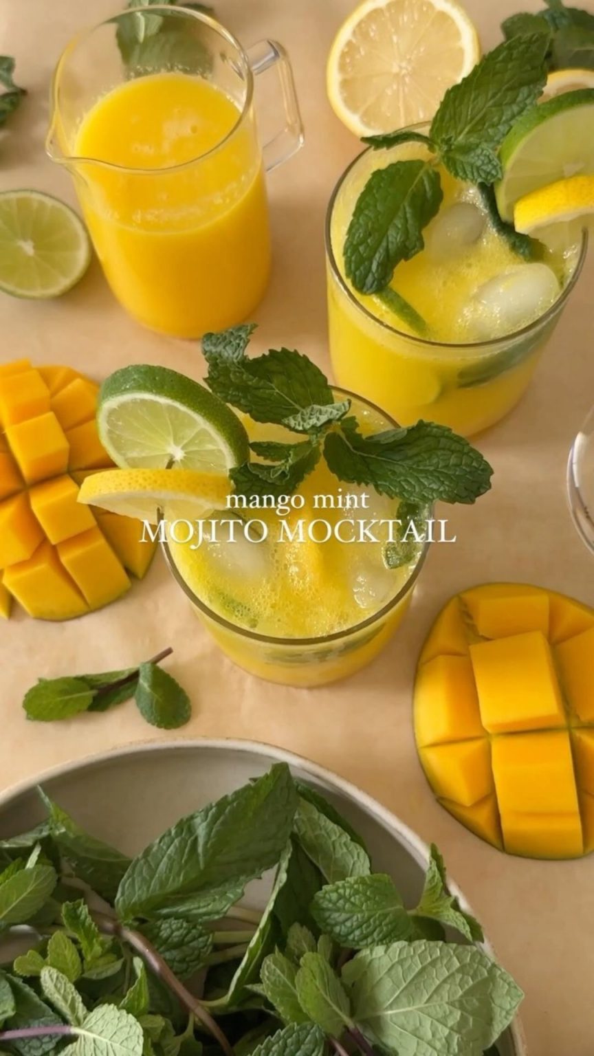 Mango Mint Mojito Mocktail - Mom Secret Ingrediets